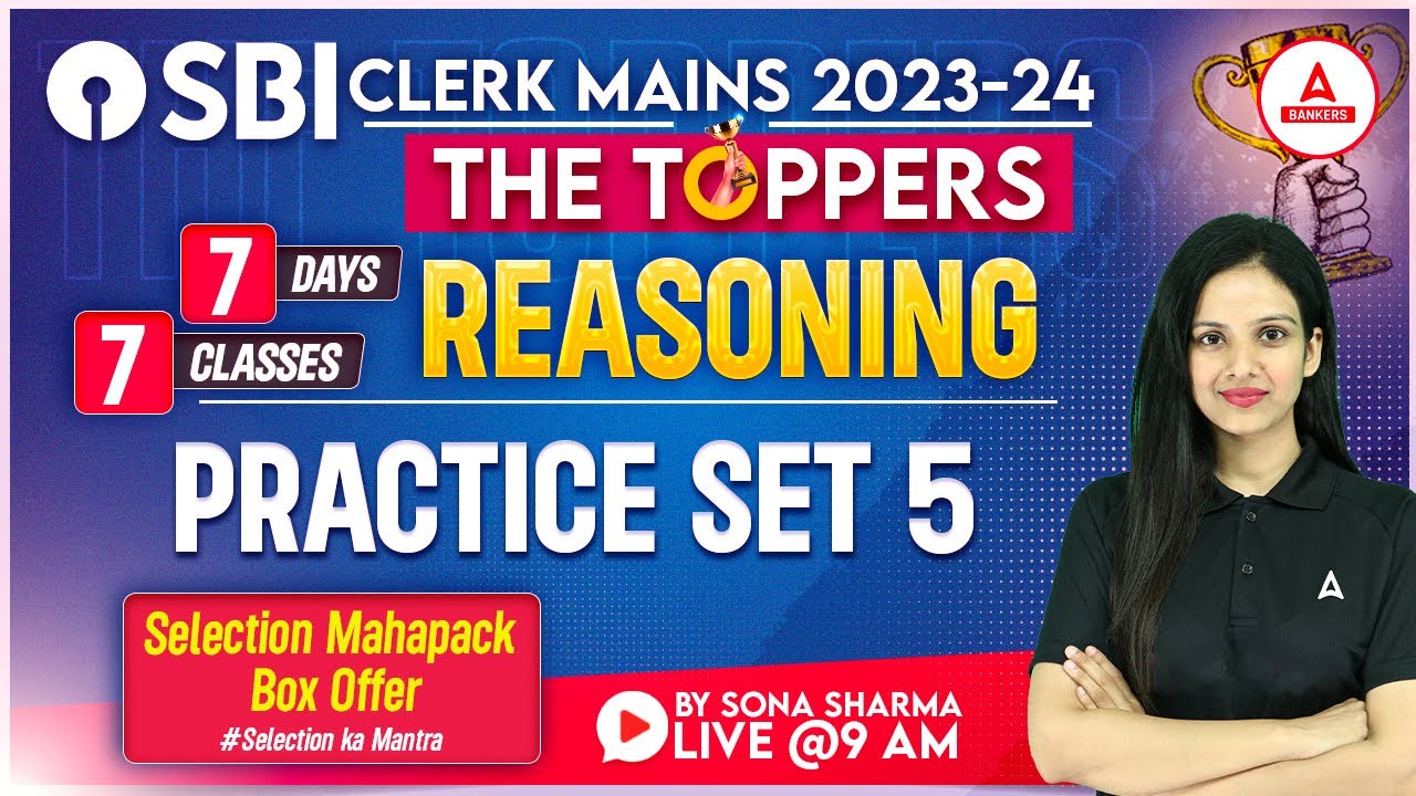 Reasoning Practice Set 5 Sbi Clerk Mains Reasoning Classes By Sona