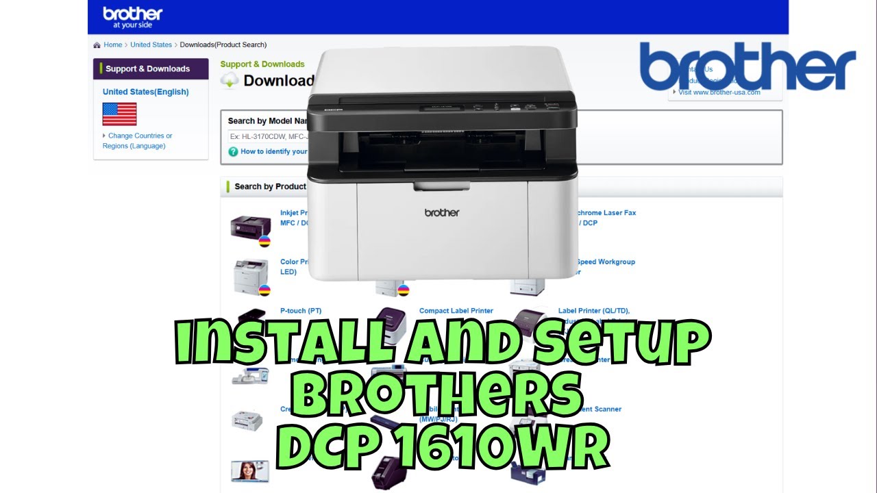 How to Download & install Drivers Brother DCP 1610WR Windows 11/10 ...