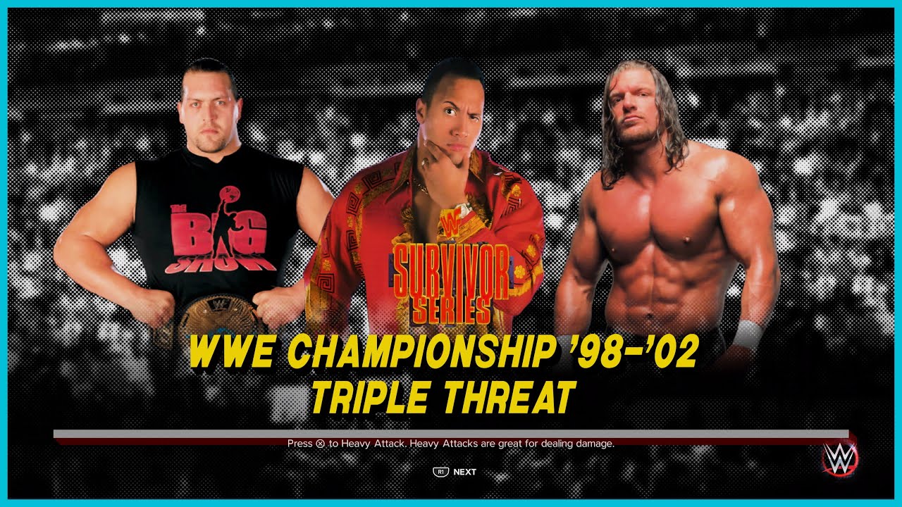 Big Show Vs The Rock Vs Triple H - WWF Championship - Survivor Series ...