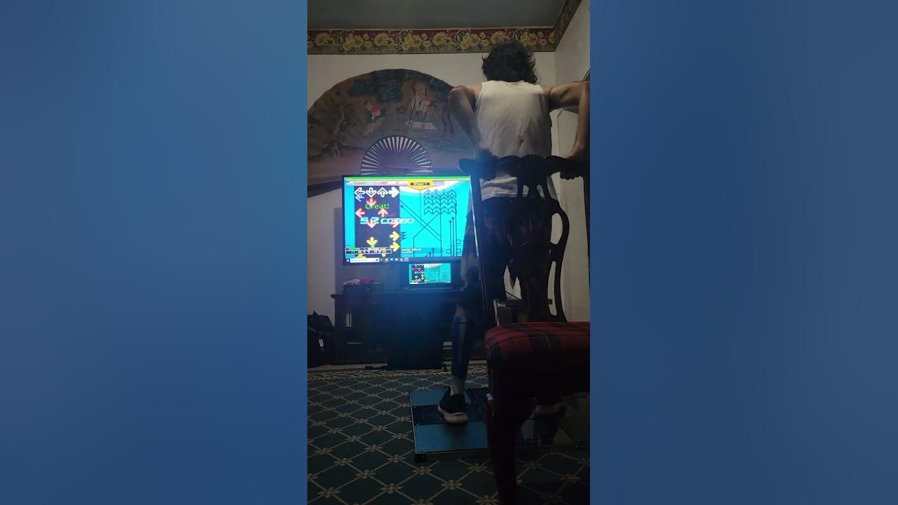 No bar player tries to play DDR with the bar - YouTube