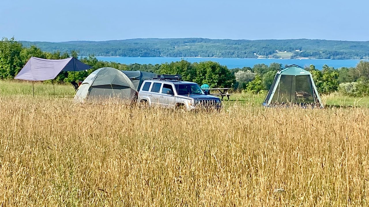 Tent Camping On Top Of A Hill With An Awesome View! Charlevoix ...