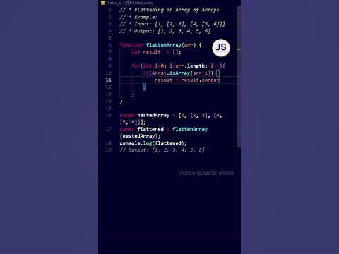 🔥 JavaScript Interview Question #2 | How to Flatten an Array of Arrays 🚀 | JavaScript Gems 💎 # ...