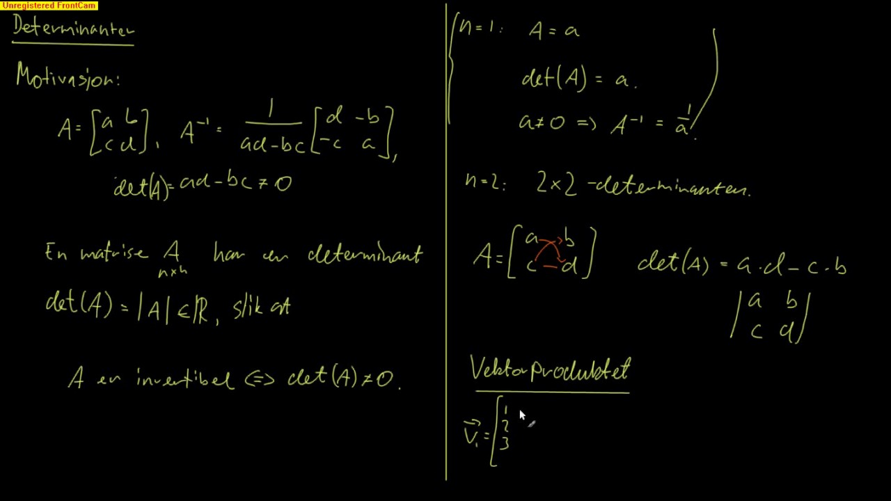 Lineær algebra 5.1 - Determinanter intro - YouTube