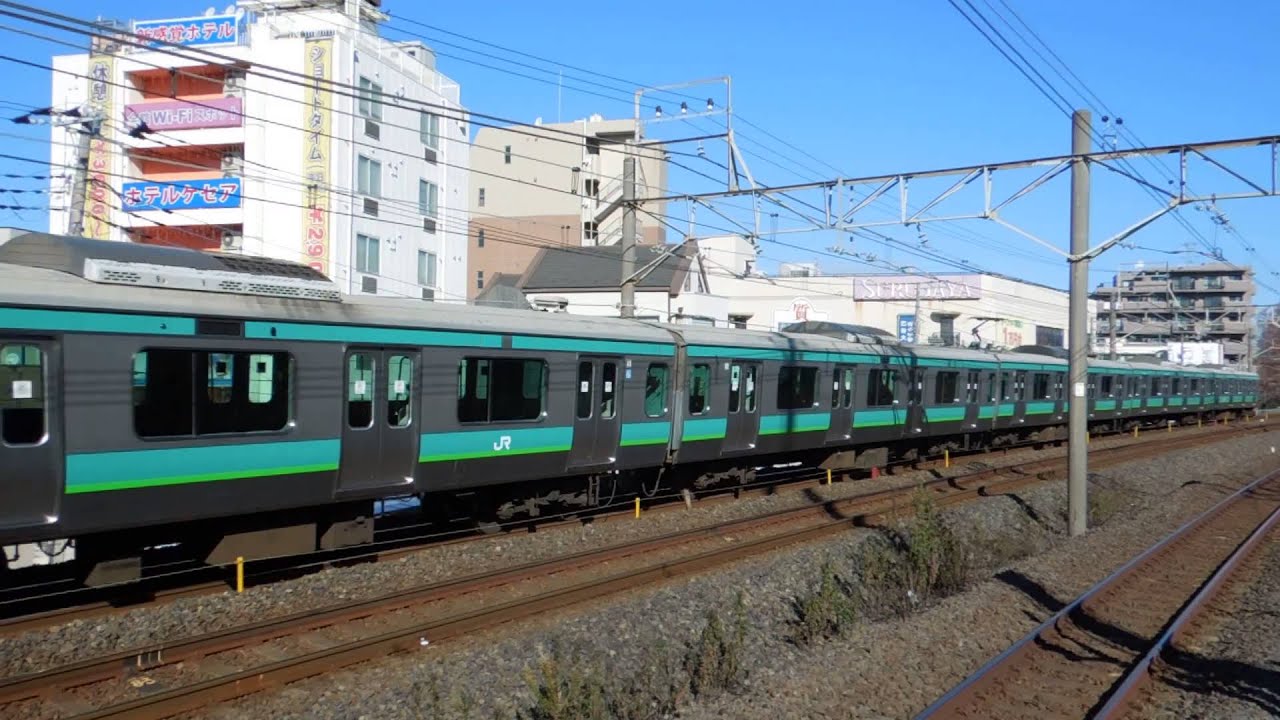 常磐線E231系15両編成 新松戸駅通過 JR-East E231 series EMU - YouTube