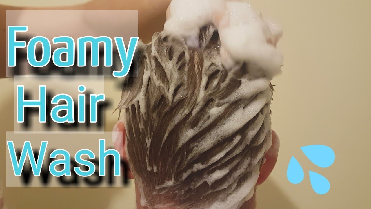 ASMR Foamy Hair wash / Hair shampoo / Salon sounds (No Talking) - YouTube