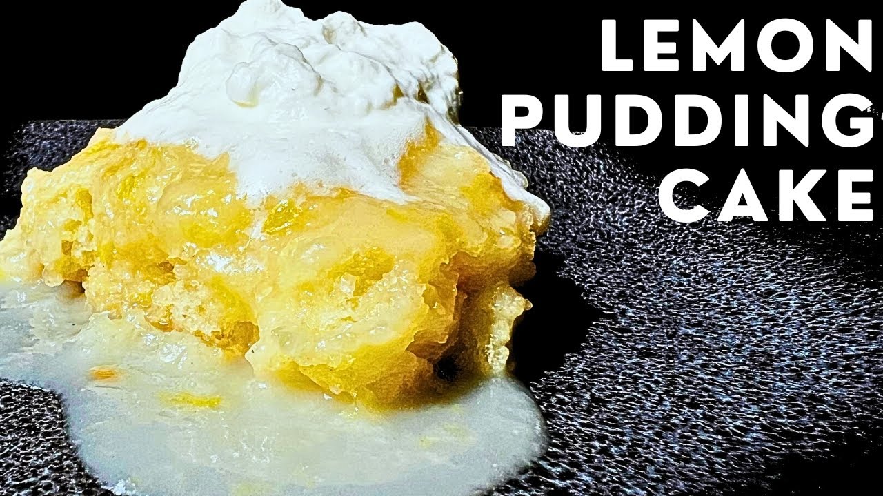 Nostalgic Box Mix Flavor FROM SCRATCH, No eggs!! Lemon Pudding Cake ...