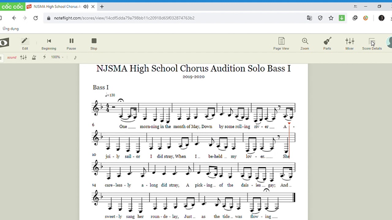 NJSMA High School Chorus Audition Solo Bass I - YouTube