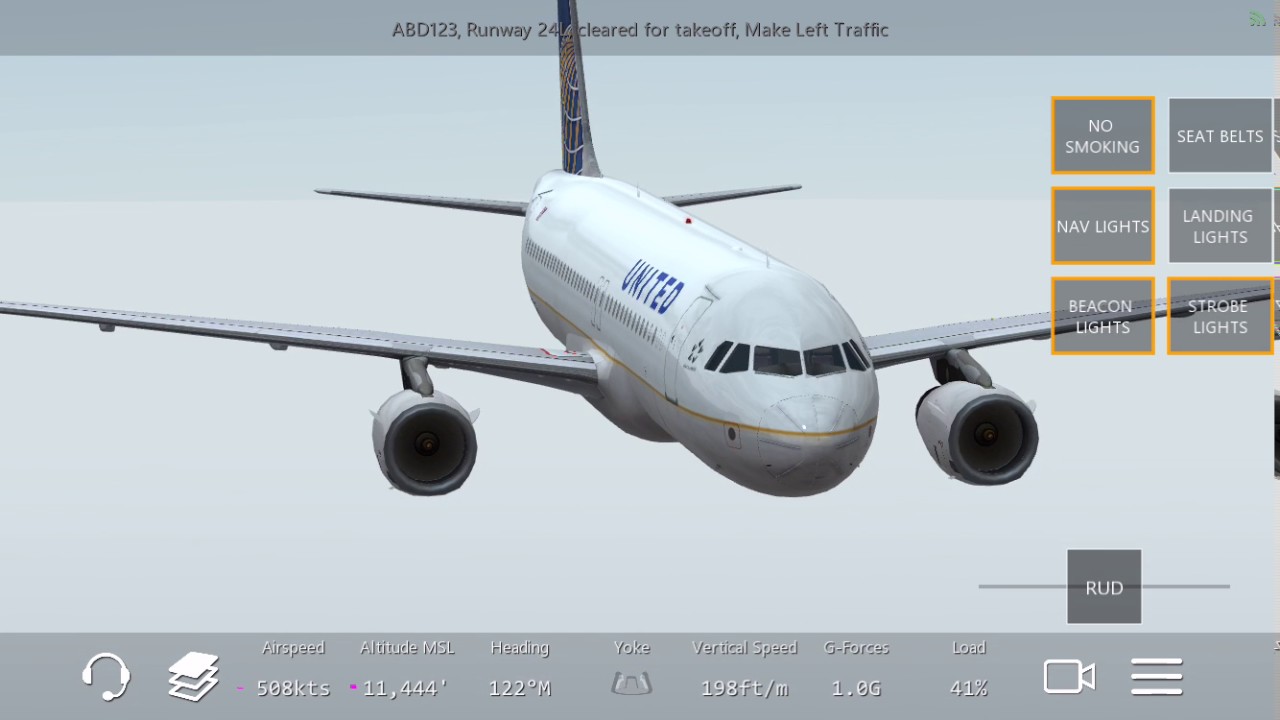 [HD] Infinite Flight Airbus A320. Multiplayer.United Airline Takeoff ...