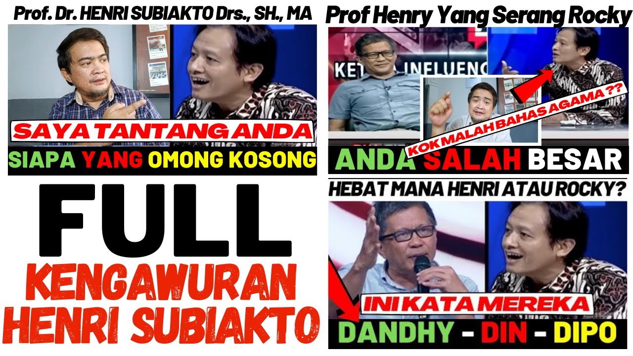 FULL !! KENGAWURAN Prof. Dr. HENRI SUBIAKTO Drs., SH., MA - YouTube