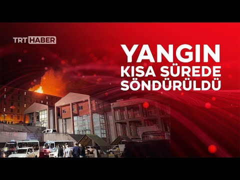 Rize'de öğrenci yurdunda korkutan yangın