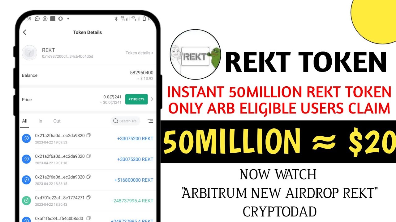 Arb Airdrop Eligible User Claim Instant Free Rektarb Rekt token on ...