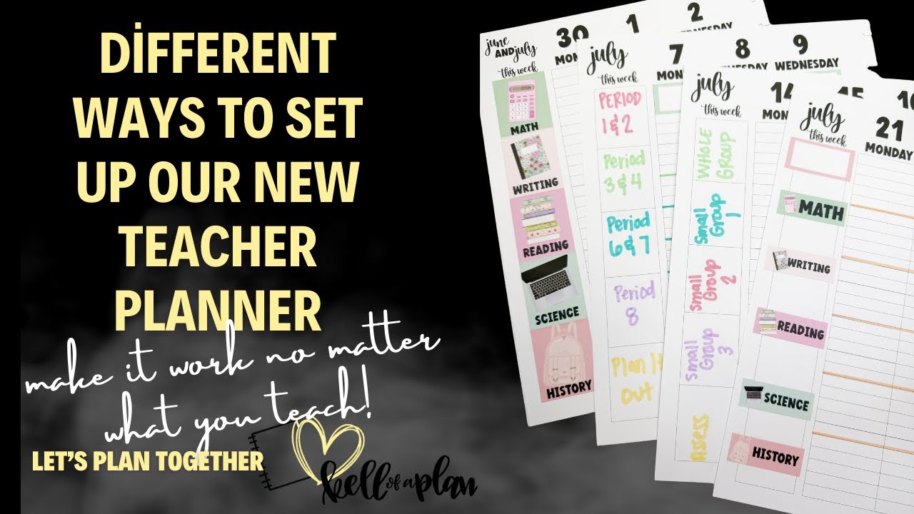 Plan with Me- Different Ways to Set Up Our NEW Teacher Planner - YouTube