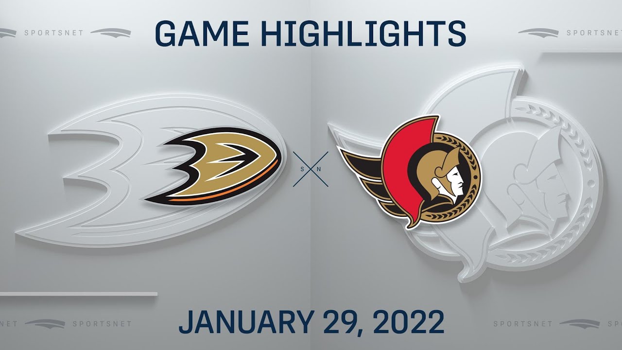 NHL Highlights | Ducks vs. Senators - Jan. 29, 2022 - YouTube