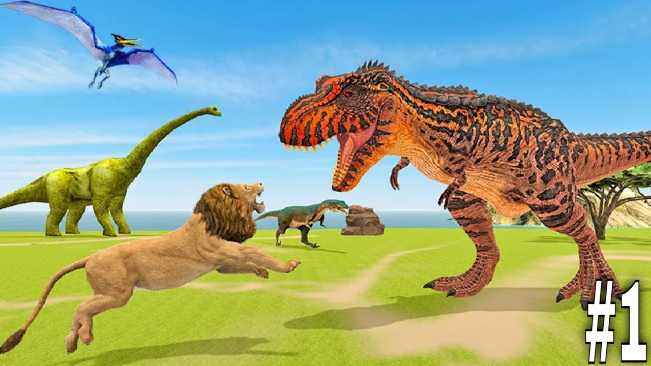 Lion vs Dinosaur Animal Fight - Animals Battle | Wild Animals | Lion ...