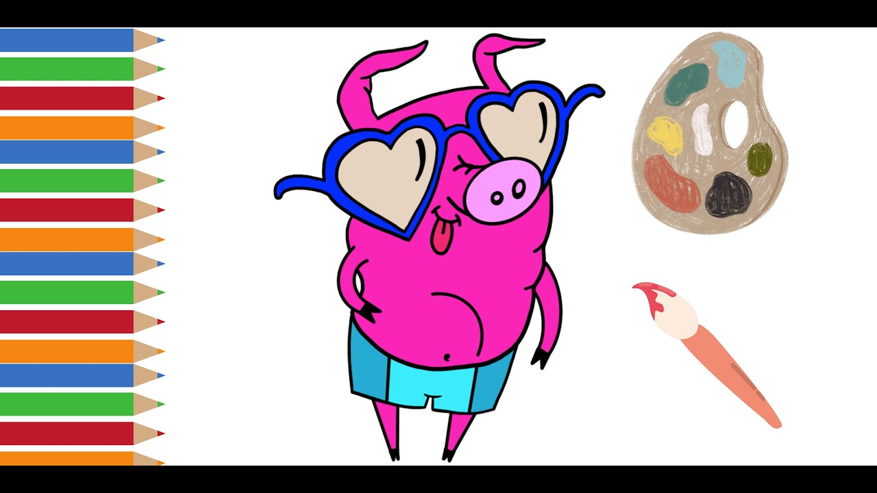 Belajar Mewarnai - Babi Kecil | Coloring Litle Pig - YouTube