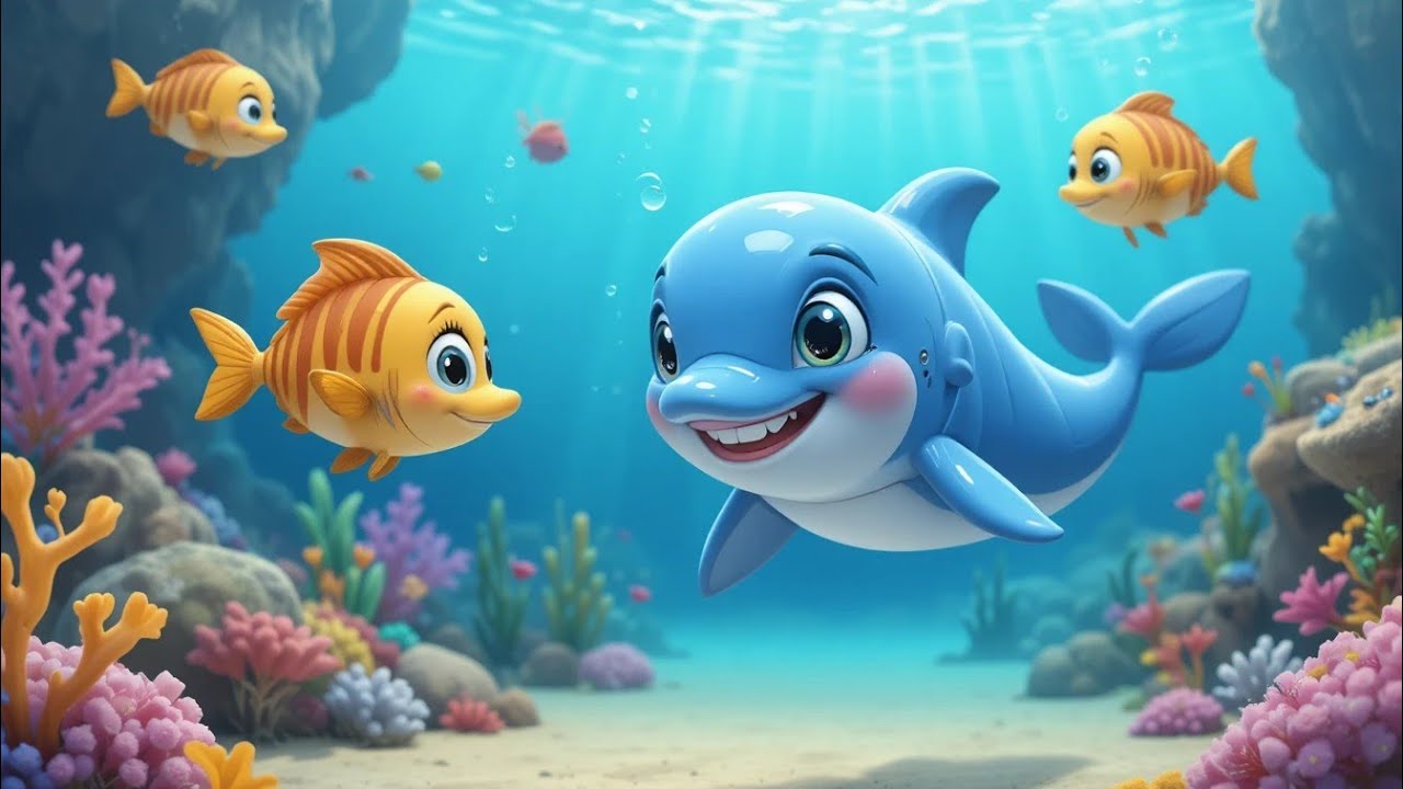 Cute Dolphin Adventure | Baby Dolphin Underwater Fun for Kids | NUNU TV ...