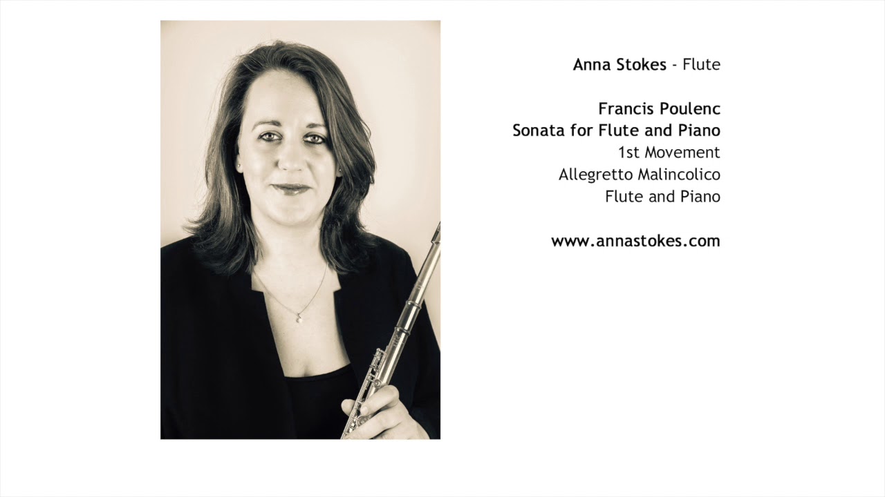 Poulenc Sonata for Flute and Piano 1st Movement Allegretto Malincolico ...