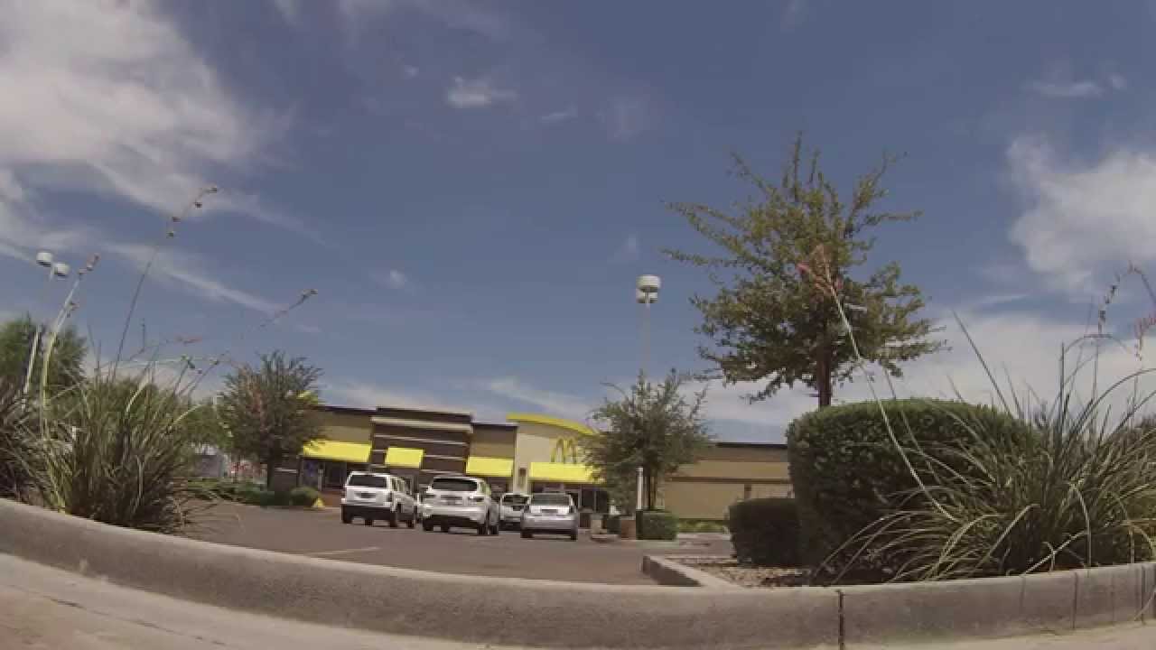 Driving around and Parking at Mesa Riverview Shopping Center, Mesa, AZ ...