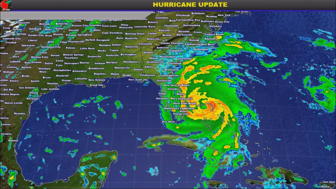 Futurecast radar simulation for Hurricane Matthew - YouTube