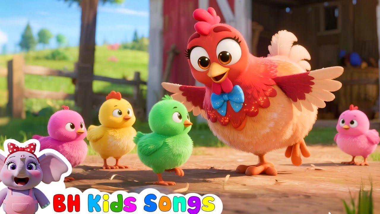 Five Little Chicks - Fun 3D Cartoon Song for Kids | BH Kids Songs ...