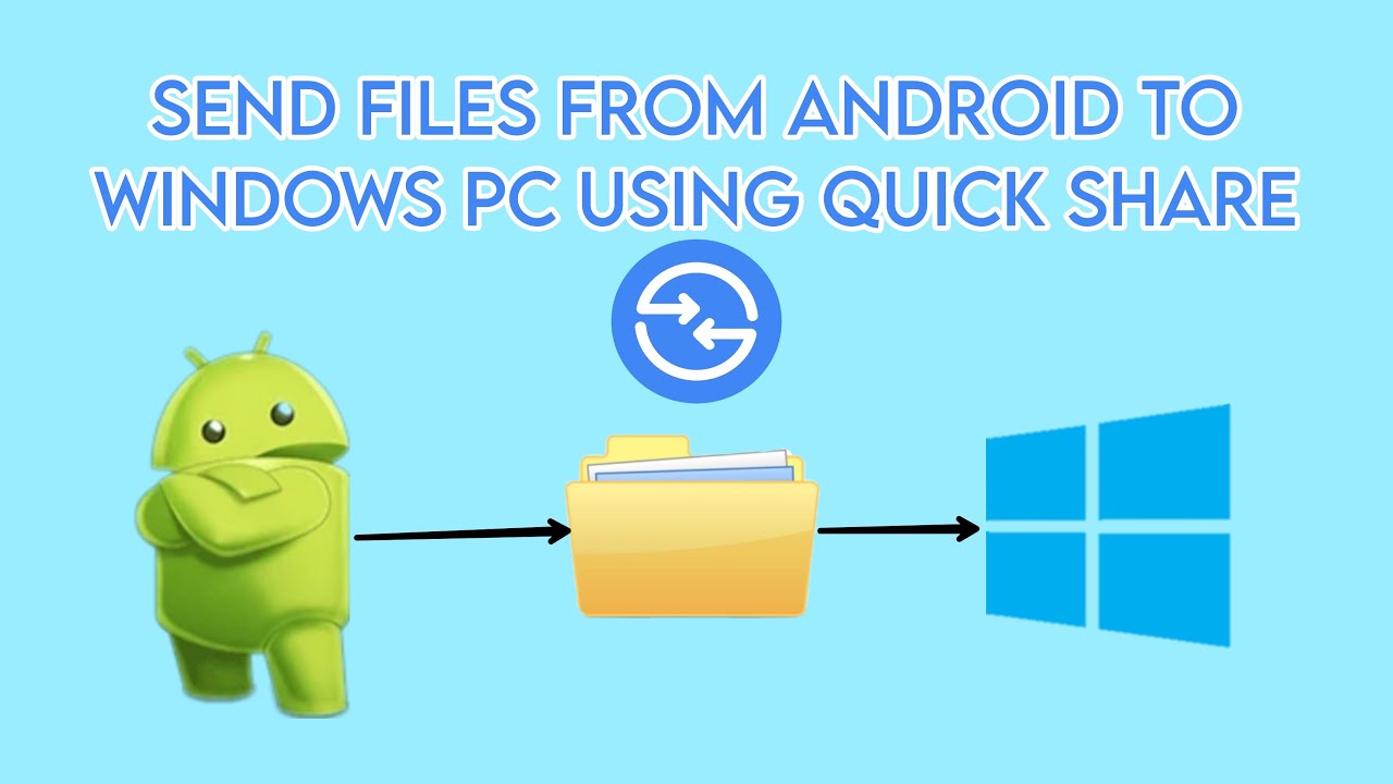 Sending files from android to windows pc using Quick share google - YouTube