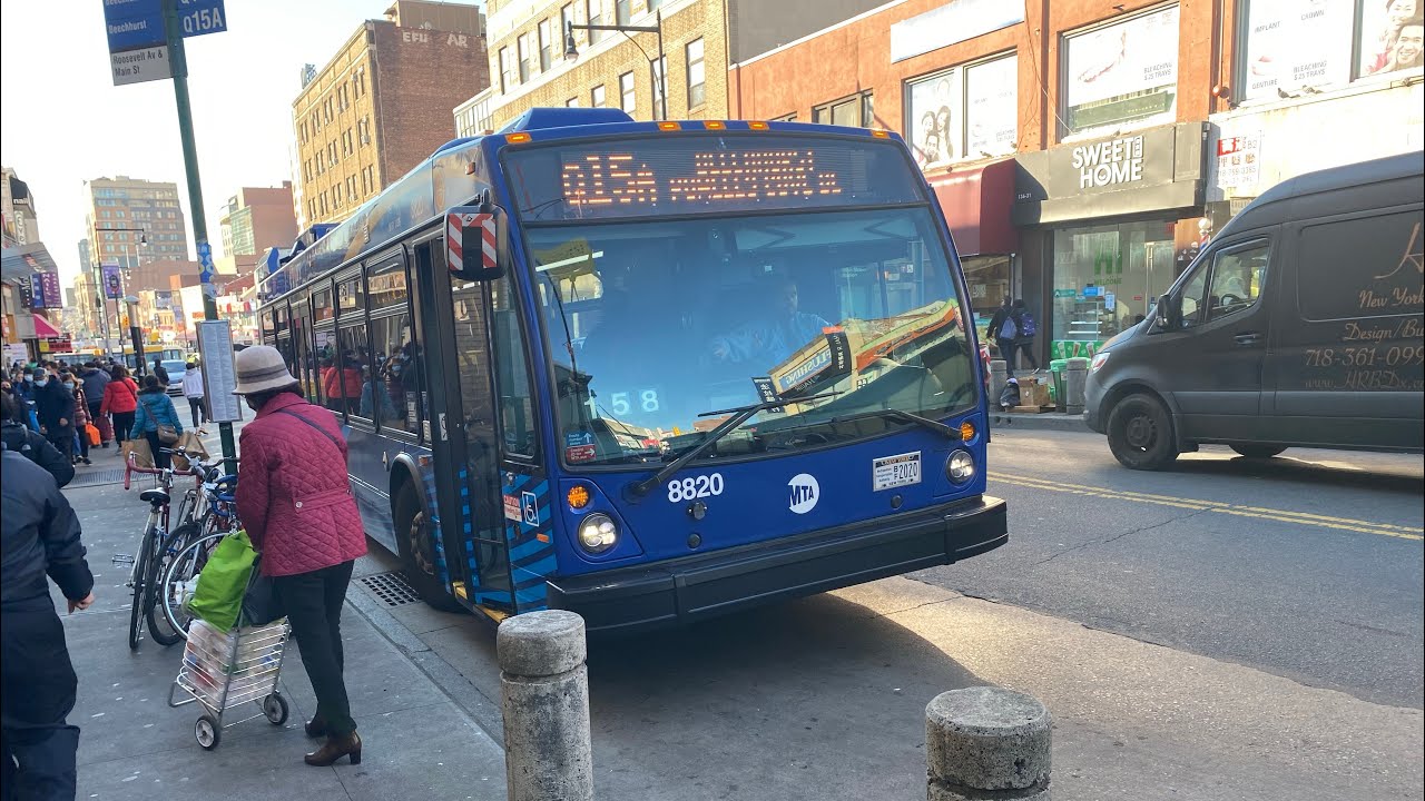 MTA NYCT EXCLUSIVE : 2022 NovaBus LFS 8820 on the Q15A! - YouTube