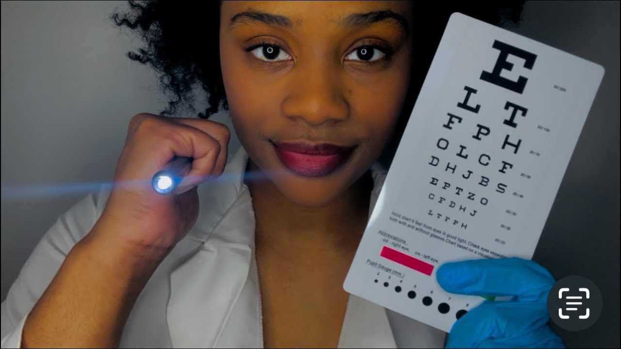 ASMR | CLOSE UP EYE EXAM 4 - New Tests (soft spoken, tingles, light ...