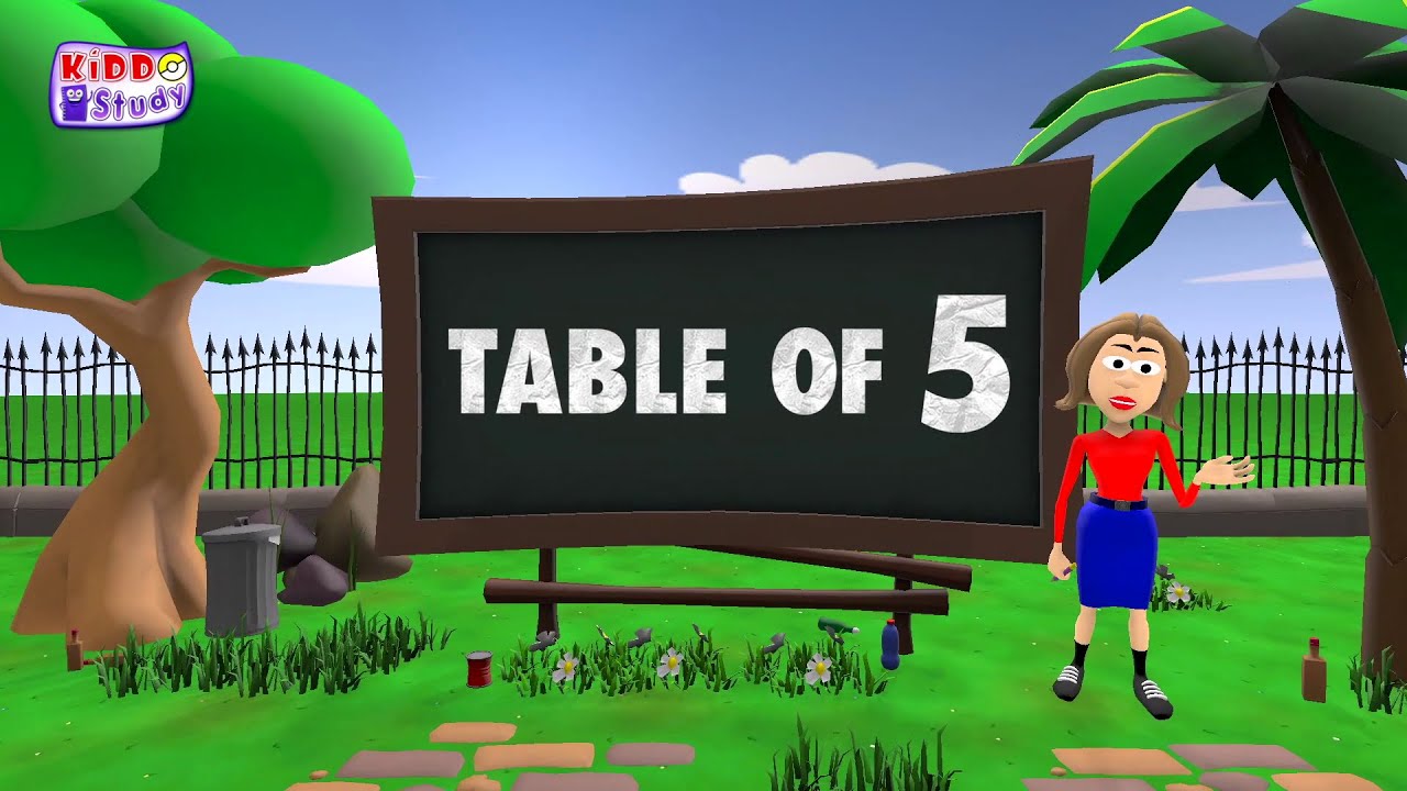 Table of 5 | Musical Table of Five | 5X1 = 5 | Learn Multiplication ...