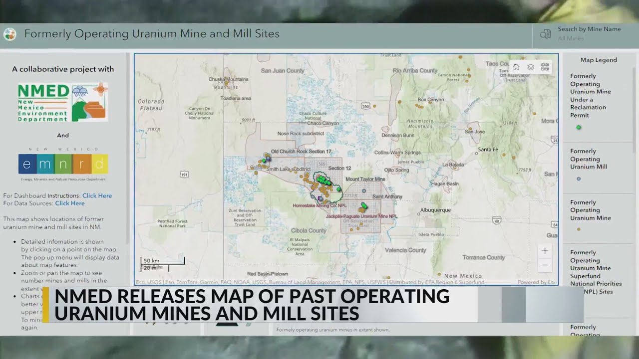 New Mexico publishes online map of old uranium mine sites - YouTube