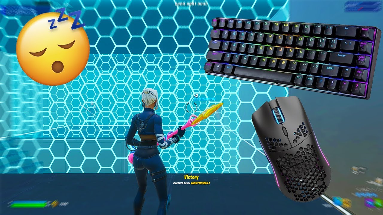 Chill & Relaxing Mechanical Keyboard Sounds 😴 ASMR 😍 Fortnite Gameplay ...