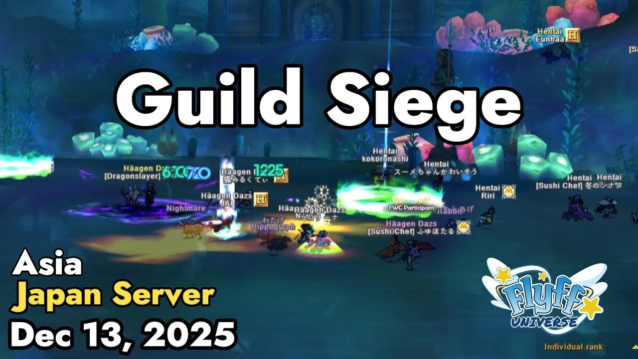 Guild Siege (Japan Server) December 13, 2025 | Flyff Universe - YouTube