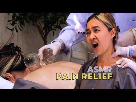 Fix my Deep Muscle Knots | ASMR Real TCM Acupuncture & Fire Cupping