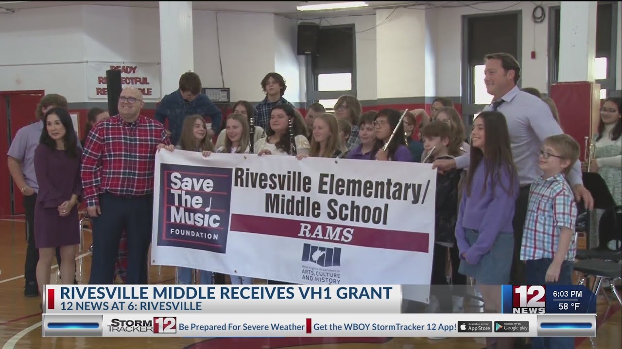 Rivesville Middle School receives VH1 grant - YouTube