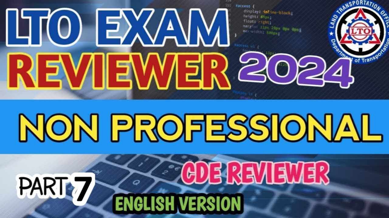 2024 LTO EXAM REVIEWER ENGLISH VERSION Part 7 - YouTube
