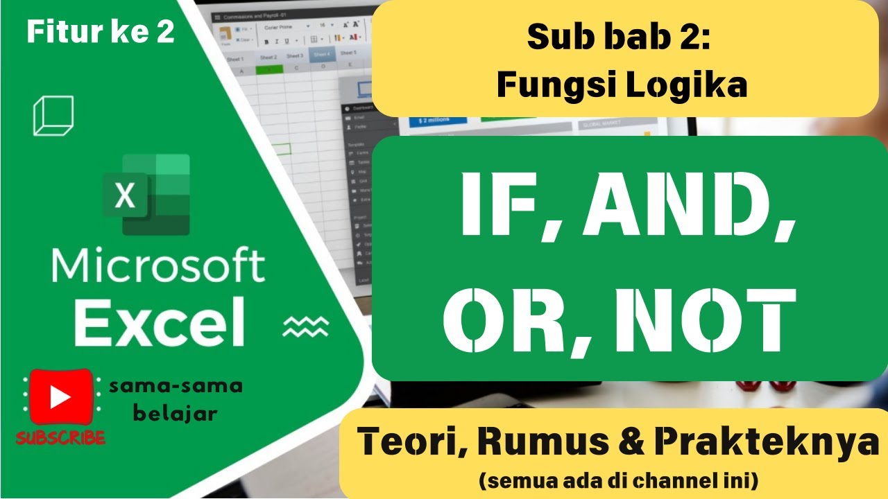 Rumus IF AND OR NOT di Microsoft Excel _ Tutorial dasar ms excel dasar-dasar ms excel - YouTube