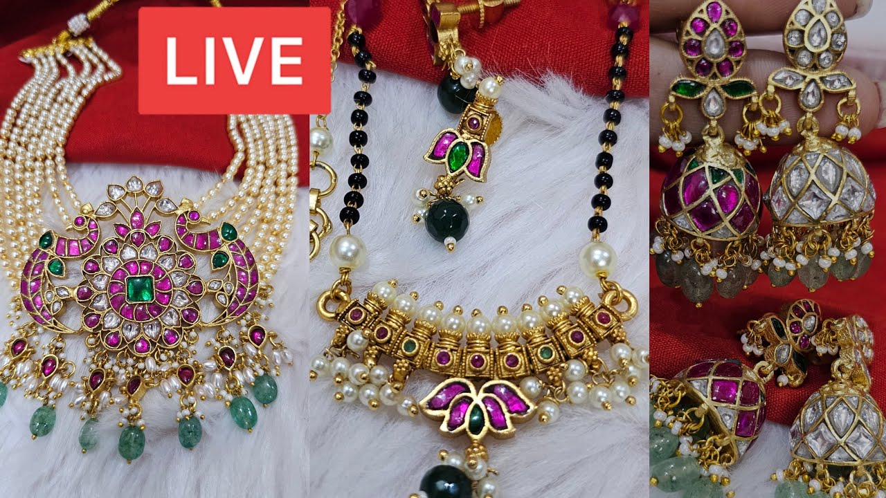 🤩👉Mixed Collection💕 7032708199 @ Sree Pearls # Victorian #kundan - YouTube