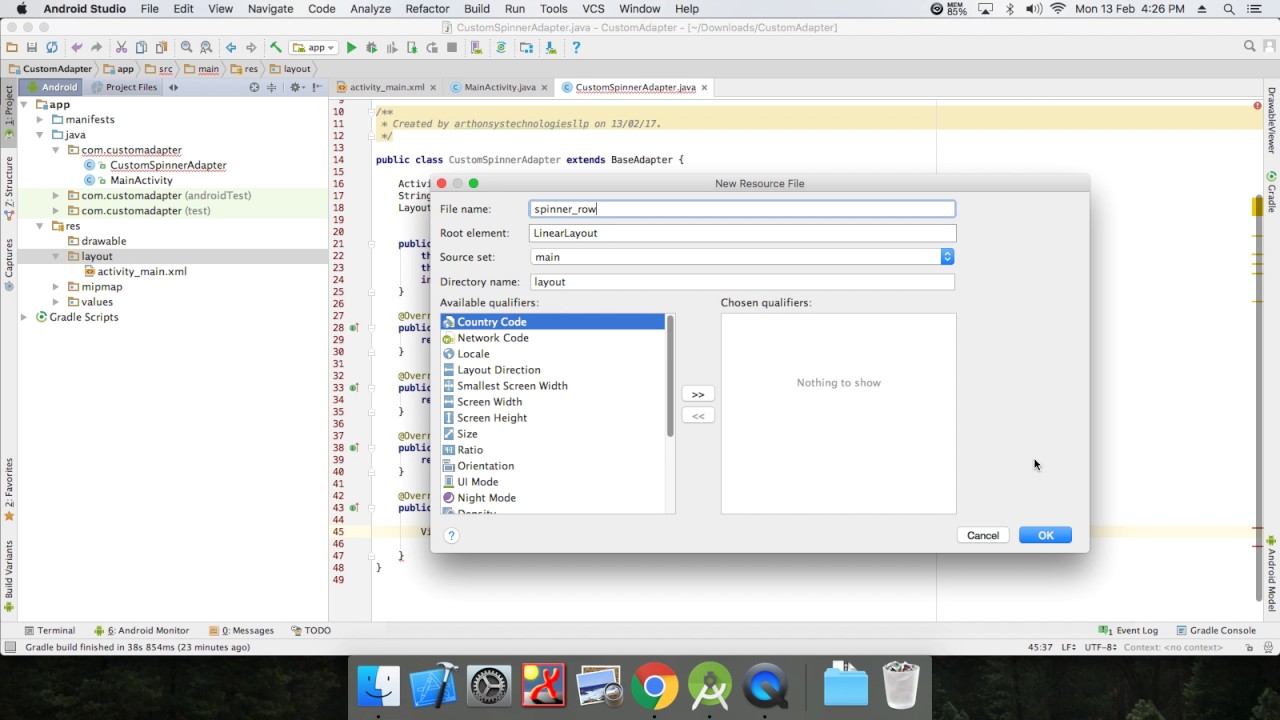 Custom Spinner Adapter - YouTube