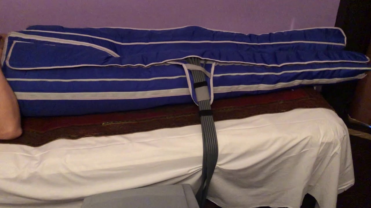 Lymphatic drainage with Compression Therapy Device - YouTube