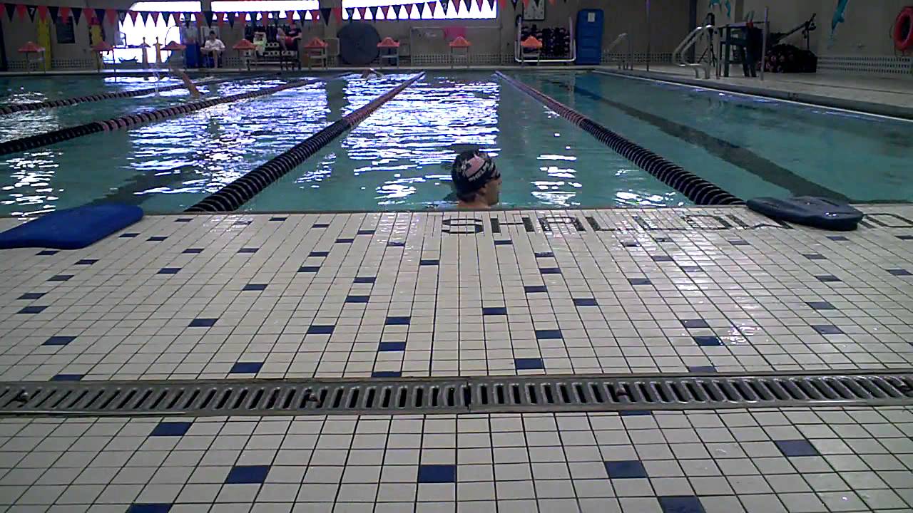 2 X 50 yrd free style in 25 yrd swimming pool - YouTube