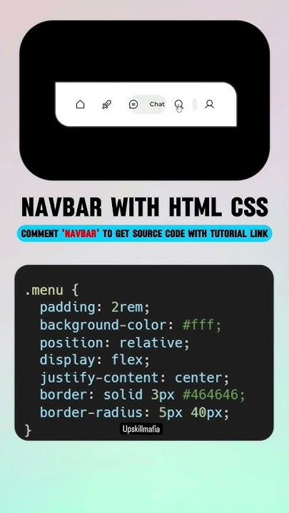 Navbar With Html Css Shorts Upskillmafia Coding Webdevelopment Programming Html Css Ai