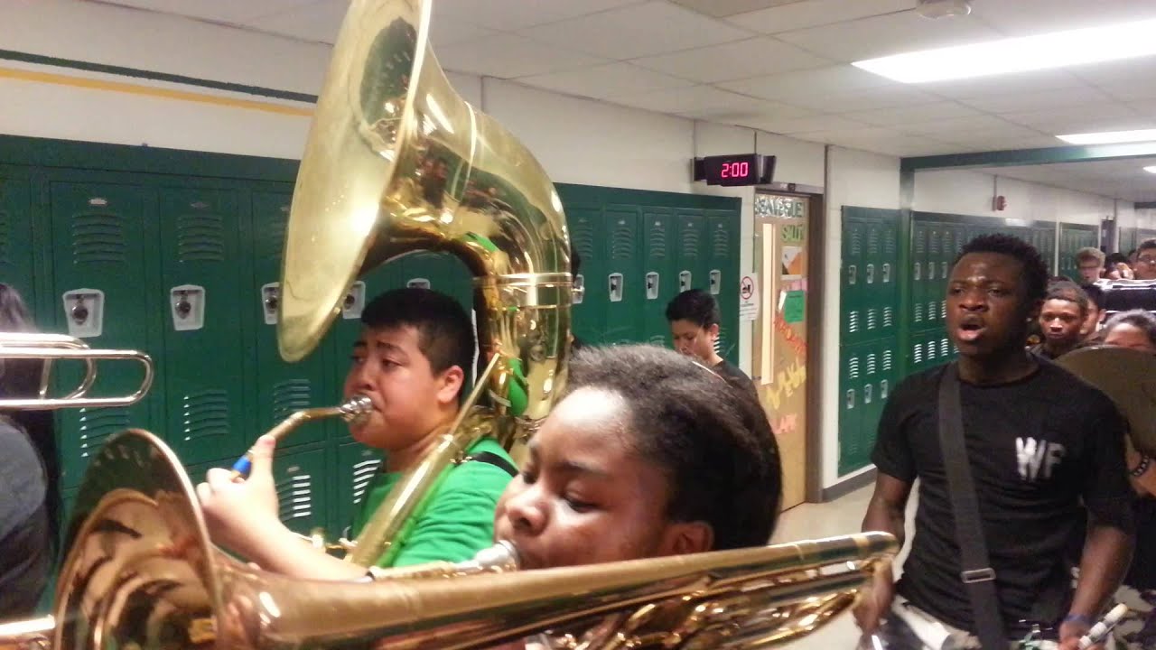 Cross Keys TOF Marching Band Hallway Parade 2016 pt2 - YouTube