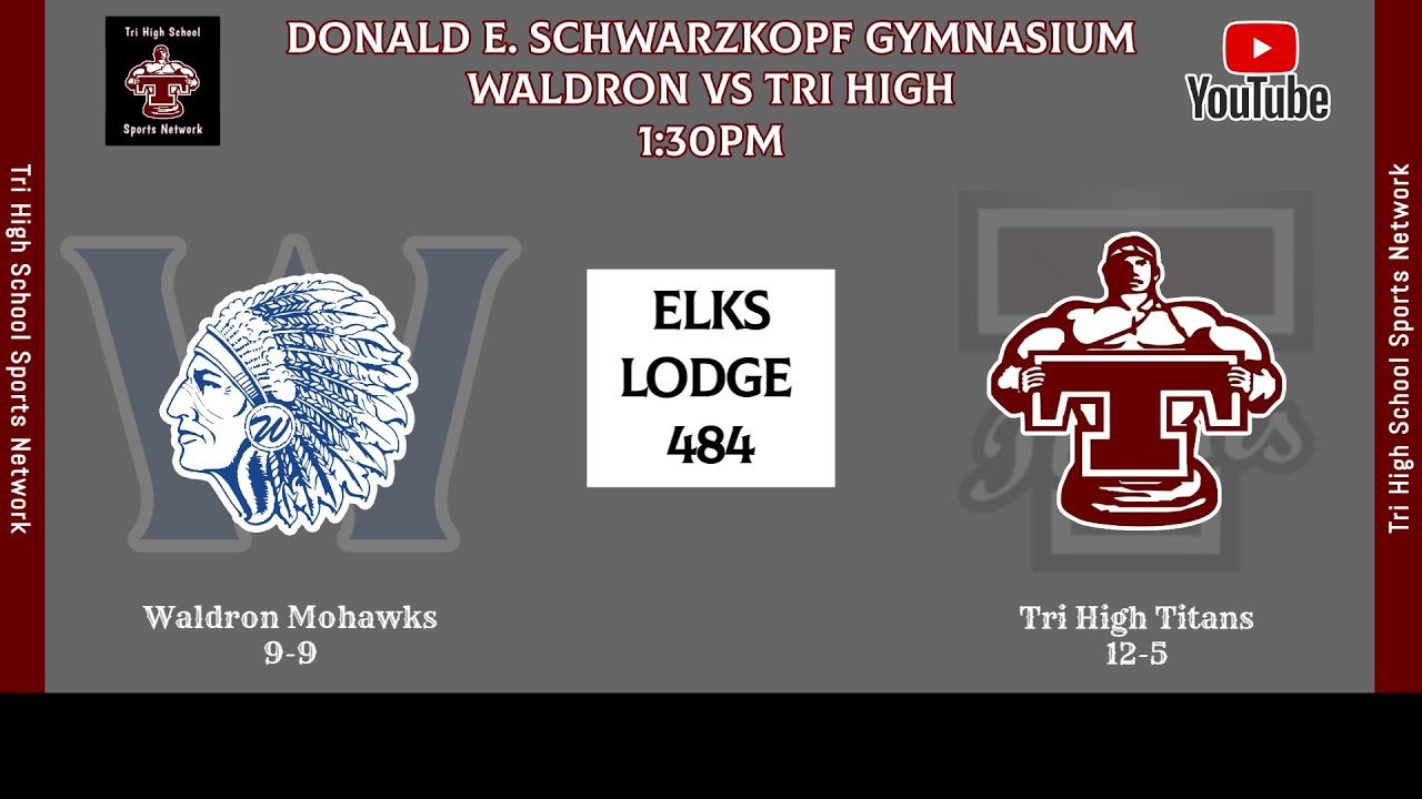 Boys Varsity Basketball Waldron Mohawks VS Tri High Titans - YouTube
