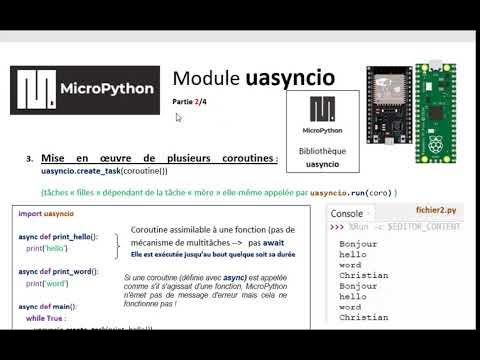 Programmation asynchrone partie 2/4 module uasyncio - YouTube