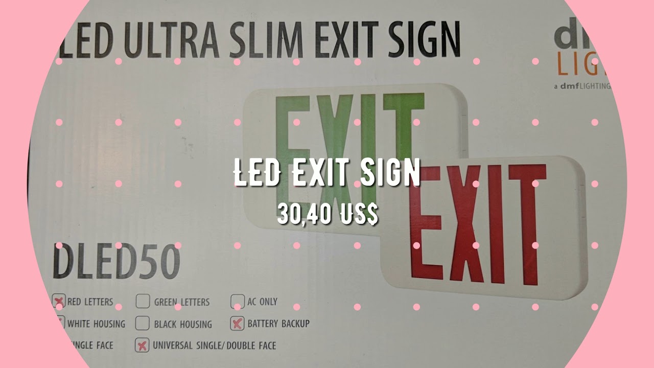 ELECTRO TECH - LED Exit Sign - YouTube