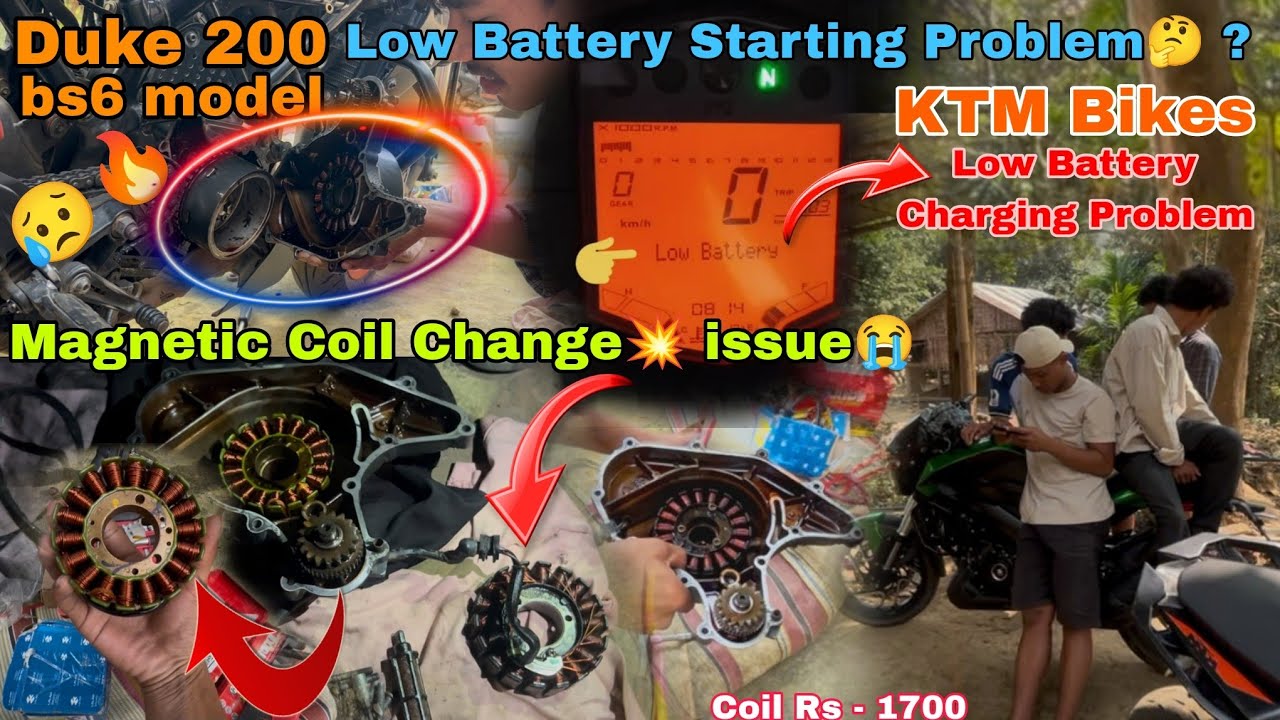 KTM Duke 200bs6 Low Battery Problem Solutions ? 😥💥 || Low Battery ...