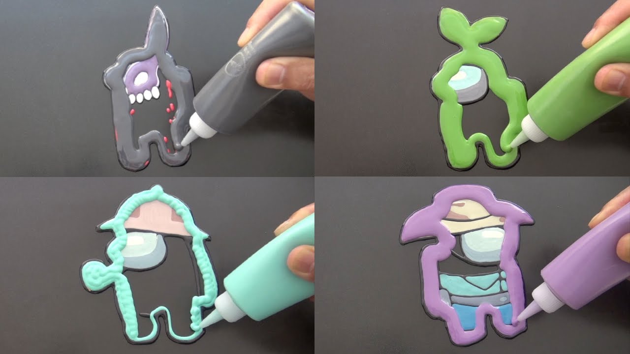 Among Us Pancake Art Challenge - Corpse, MrBeast, Toast, Sykkuno - YouTube