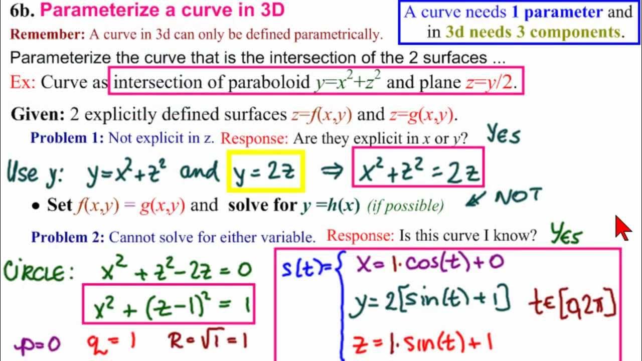 Parameterize a Curve in 3D - Example 2 - YouTube