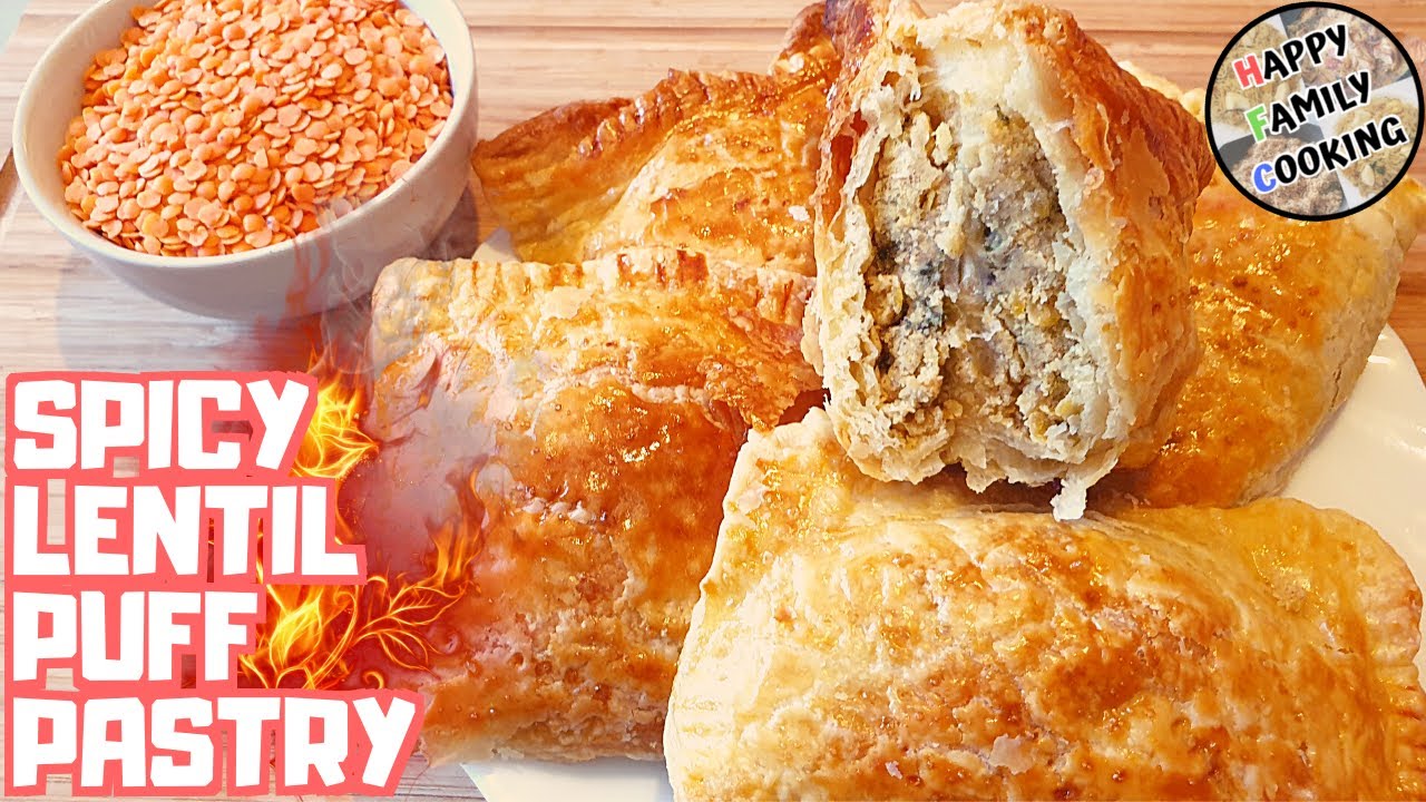 Spicy Lentils Puff Pastry Pastie | Pasty - YouTube