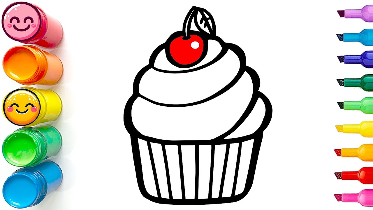 How to Draw a Cute Small Cake | Step by Step Drawing Tutorial - YouTube