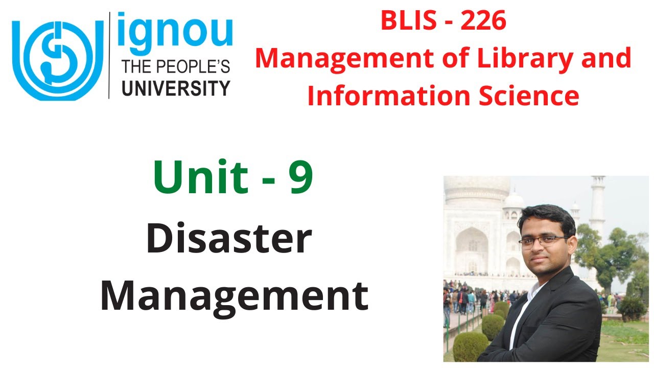 Disaster Management IGNOU - BLIS 226 Chapter 9 - YouTube